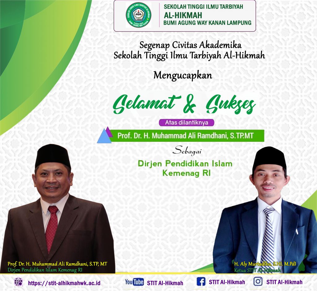 Selamat dan sukses Prof. Dr. Muhammad Ali Ramdhani, MT – STIT ALHIKMAH ...